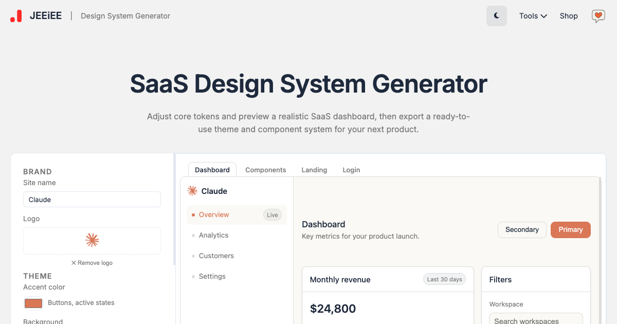 SaaS Design System Generator | JEEiEE